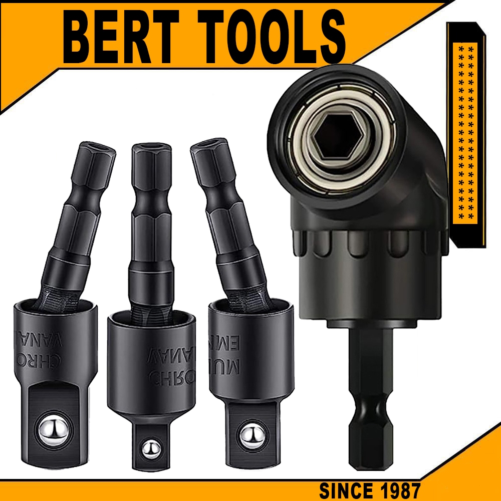 BERT🇲🇾｜3 Pieces 360° Rotatable Power Drill Socket Adapter Set Drill ...