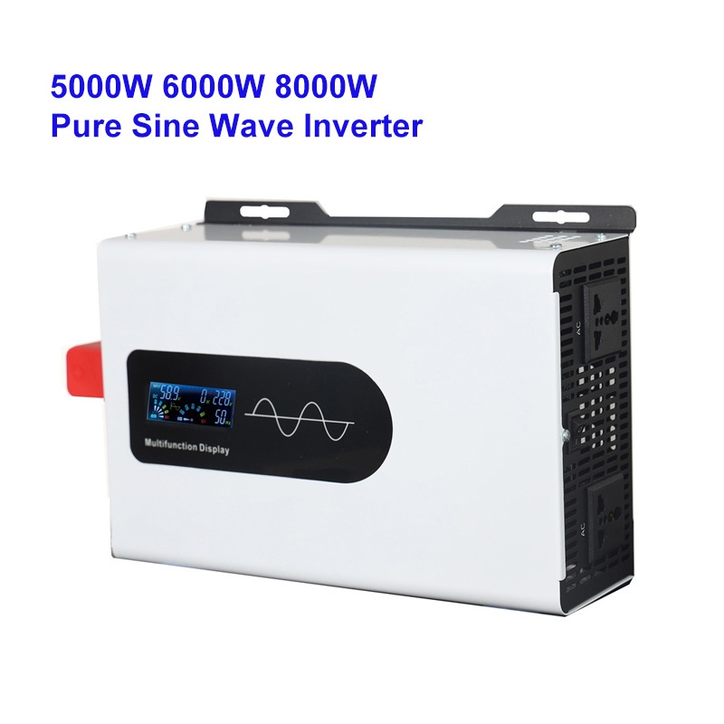 5000W 6000W 8000W Pure Sine Wave Inverter DC 12V 24V 48V To AC 220V Off ...