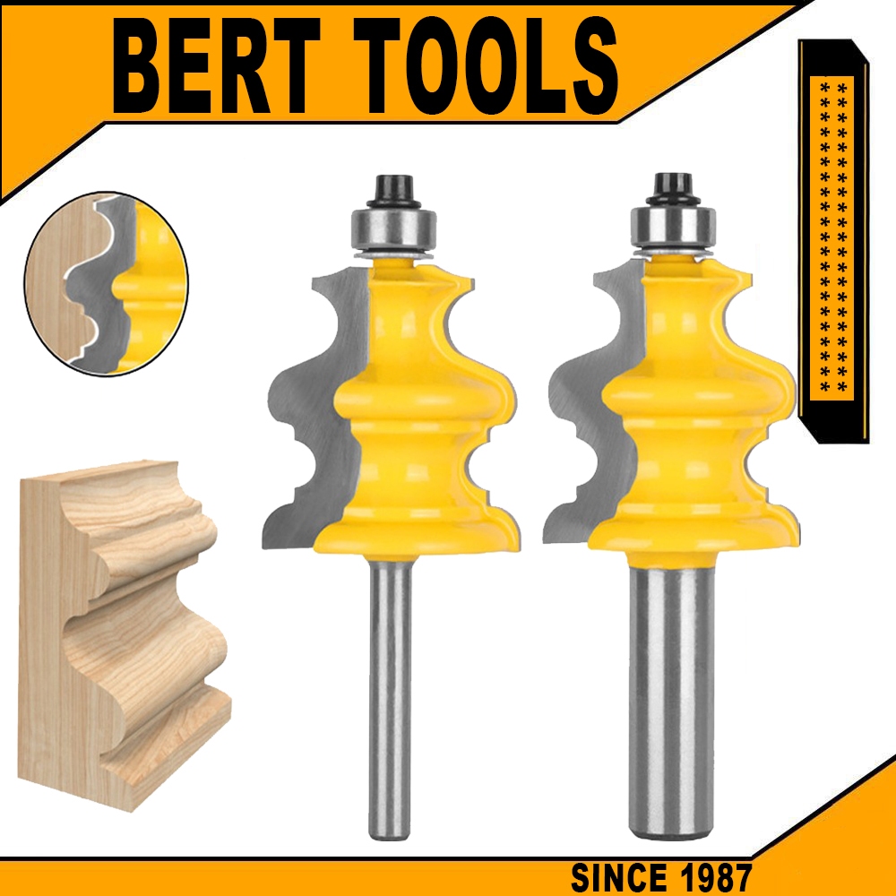 BERT🇲🇾｜Router Bit Set Architectural Molding Corner Rounding Edge ...