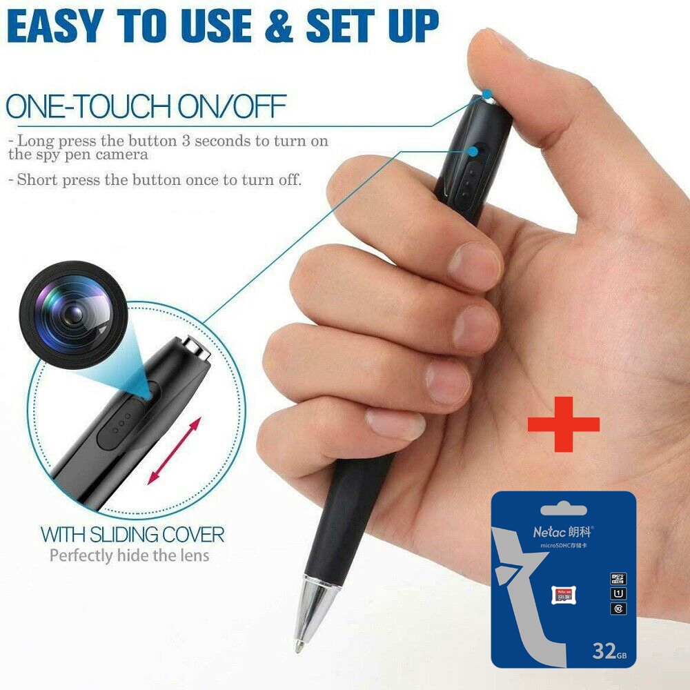Mini Portable Hidden Spy Camera V8 HD 1080P Video Shooting Pen Pocket ...
