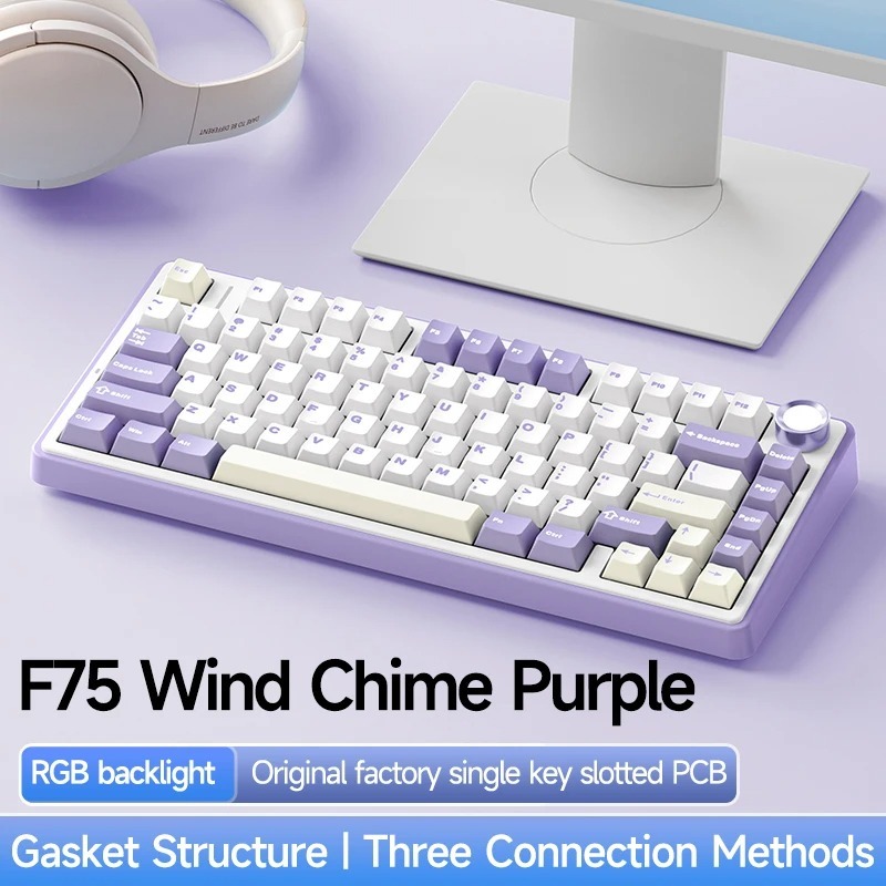 Aula F75 Mechanical Keyboard 80 Key with Gasket Structure Full-key ...