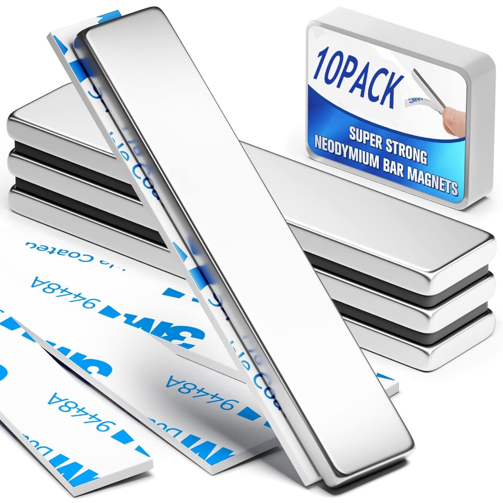 48*9*5mm Neodymium Magnets Strong - 5PCS 10PCS Magnetic Strips Self ...