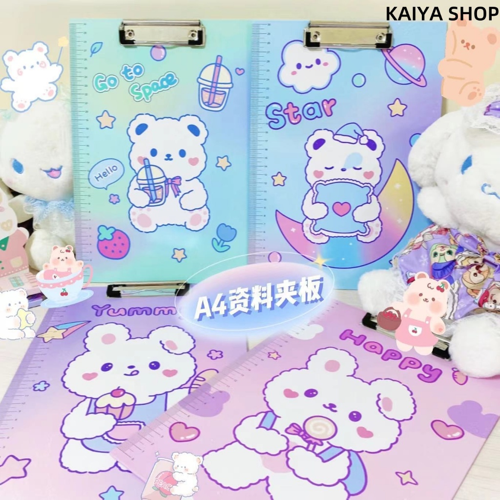 Cartoon A4 plate clamp paper wood file splint student large size ...