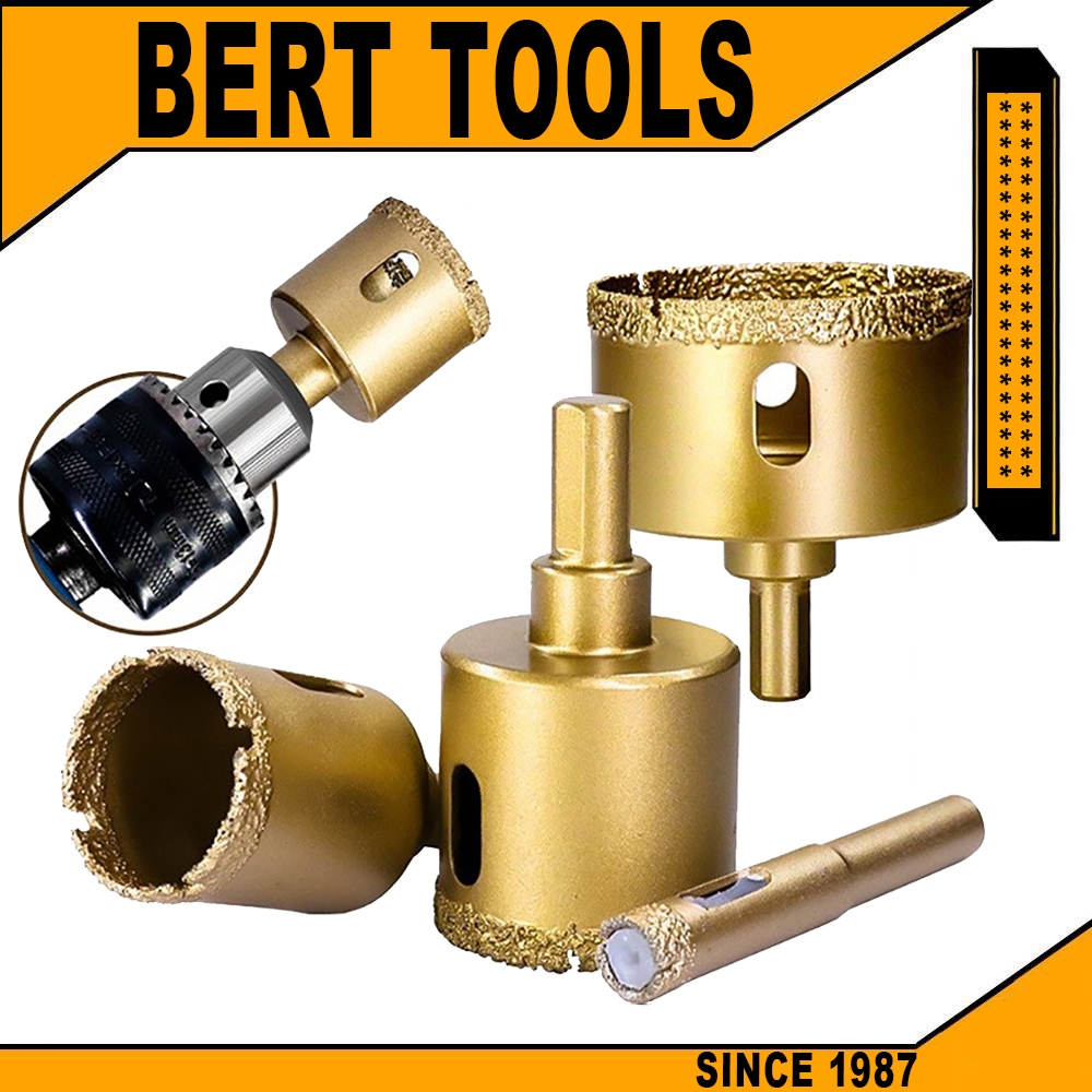 BERT🇲🇾｜Diamond Brazing Drill Bit Brazed Hole Cutter Hollow Hole Saw Bit ...