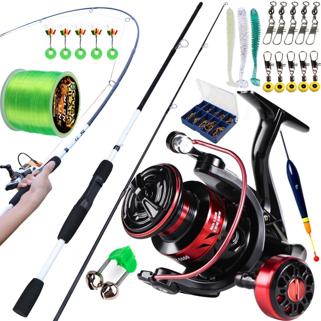 Joran Pancing Set 1.65m Spinning Fishing Rod M Power Carbon with ...