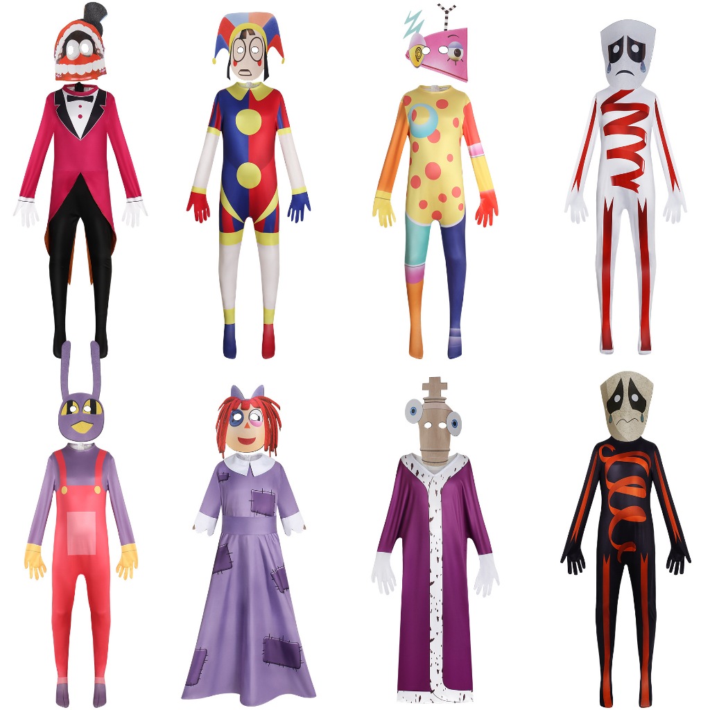 【Ready Stock】The Amazing Digital Circus Cosplay Costume Pomni Ragatha ...