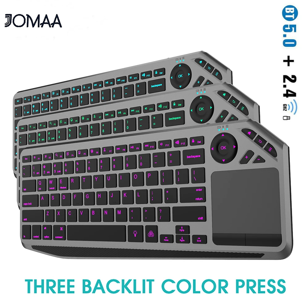 [Ready Stock] JOMAA Backlit Bluetooth 2.4G Wireless Keyboard with ...