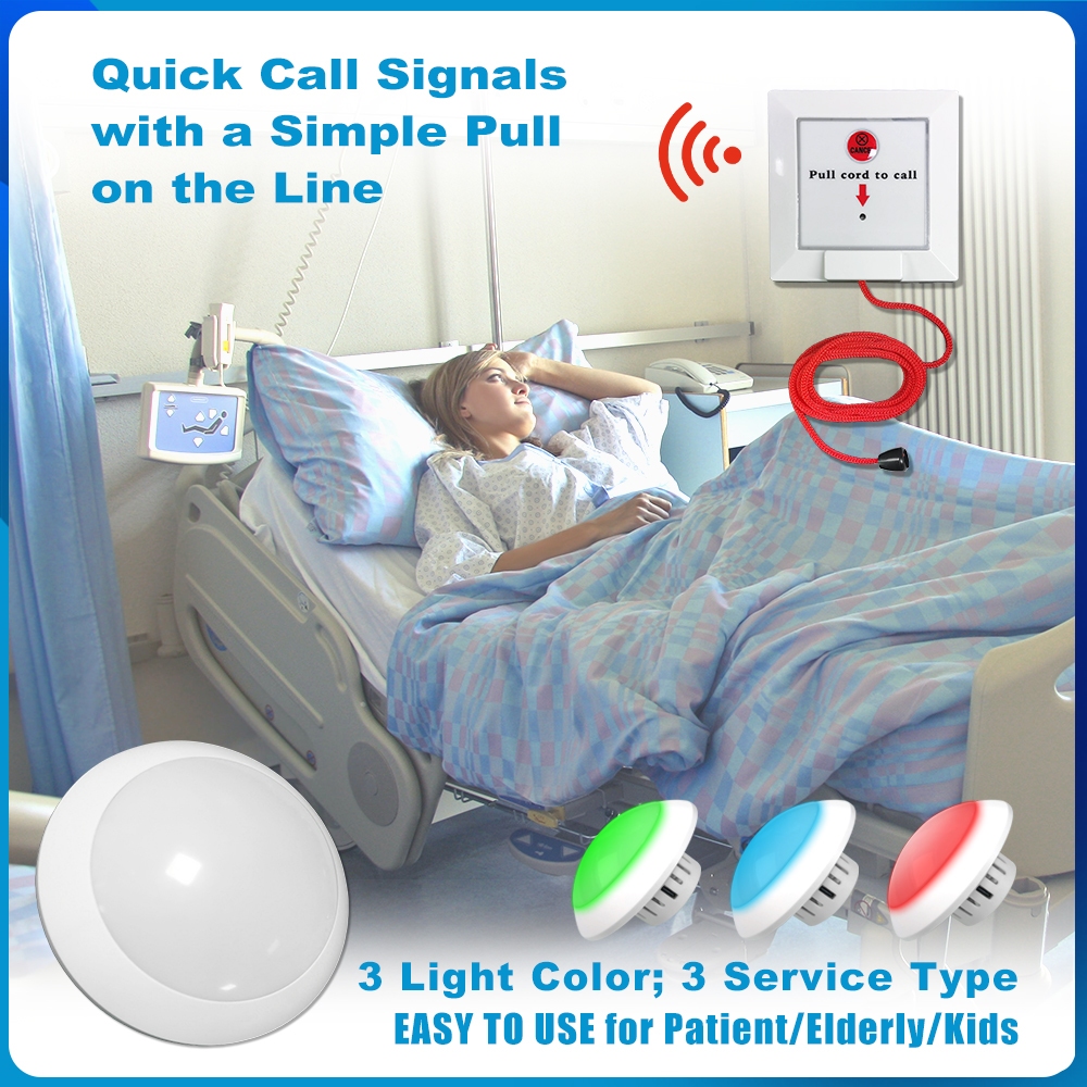Wireless Caregiver Pager System 2 Emergency SOS Buttons Transmitters ...