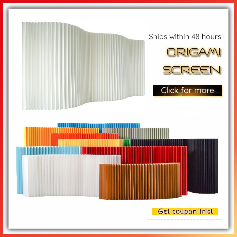 Creative Accordion Paper Wall Folding Screen Room Office Restaurant ...