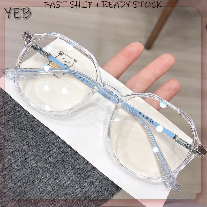 【READY STOCK AT MALAYSIA】Specworld Round Metal Transparent Frame Anti ...