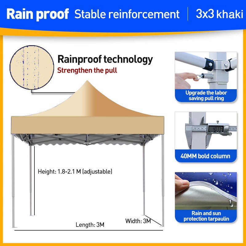 10x10 Ft Roof Night Market Canopy Camping Tent Khemah Canopy Frame 8x8 ...