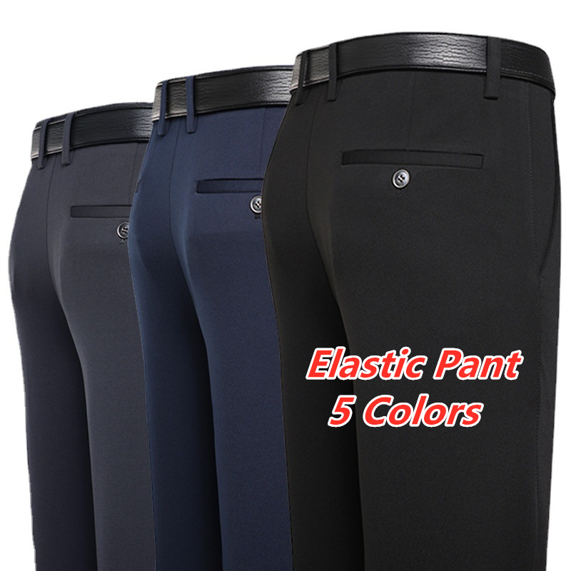 CEO Men's Stretch Formal Pants Office Business Casual Trousers for Work ...