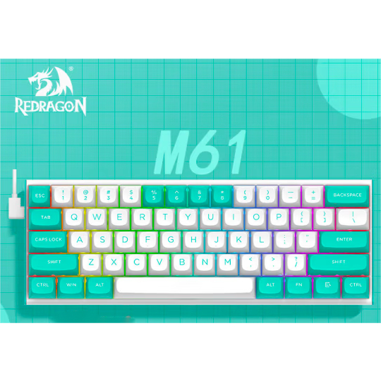 REDRAGON M61 Wired Magnetic Switch RGB Mechanical Keyboard Gaming E ...