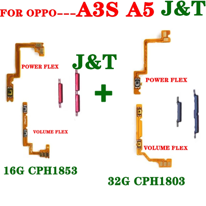 Power volume button flex for oppo A3S A5 ON OFF Side buttons Ribbon ...
