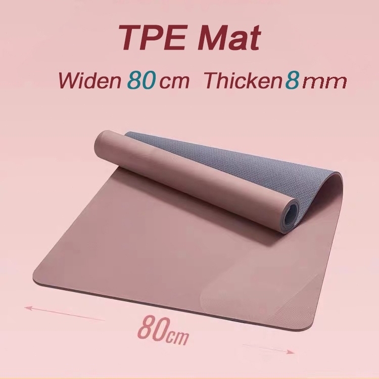 Yoga Mat Upgrade TPE Waterproof Yoga Mat 80cm Soft High Density Extra ...