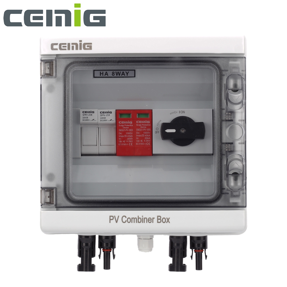 PV Combiner Box With DC Fuse Isolator SPD 1 String Plastic Box IP65 ...