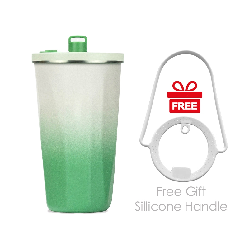 Coffee Mug Vacuum Insulated Bottle Tumbler with Retractable Straw Water ...