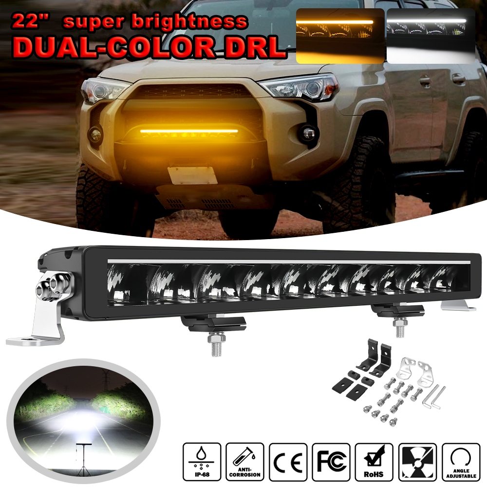 10inch 21inch White and Yellow DRL Led Driving Light 6500K LED Light ...