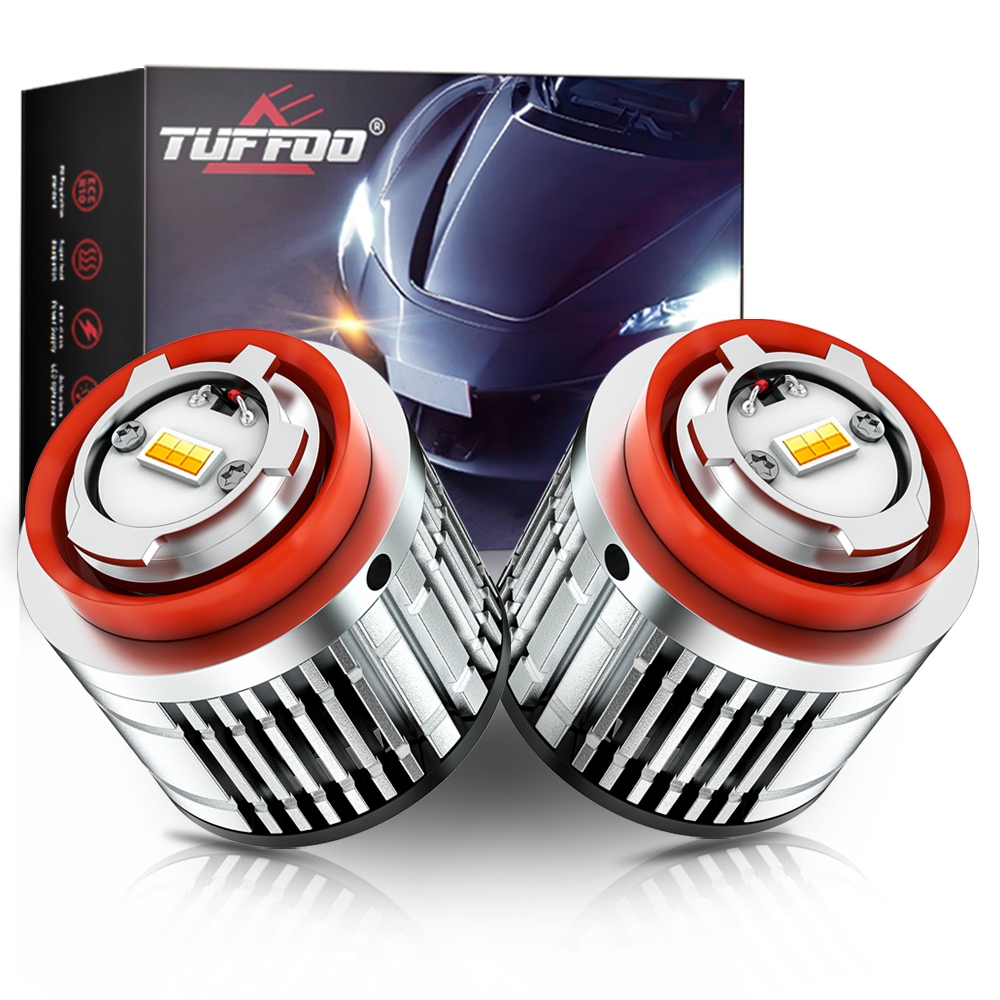 TUFFOO 2PCS Dual Color L1B Car LED Fog Light Bulb 14000LM Replace ...