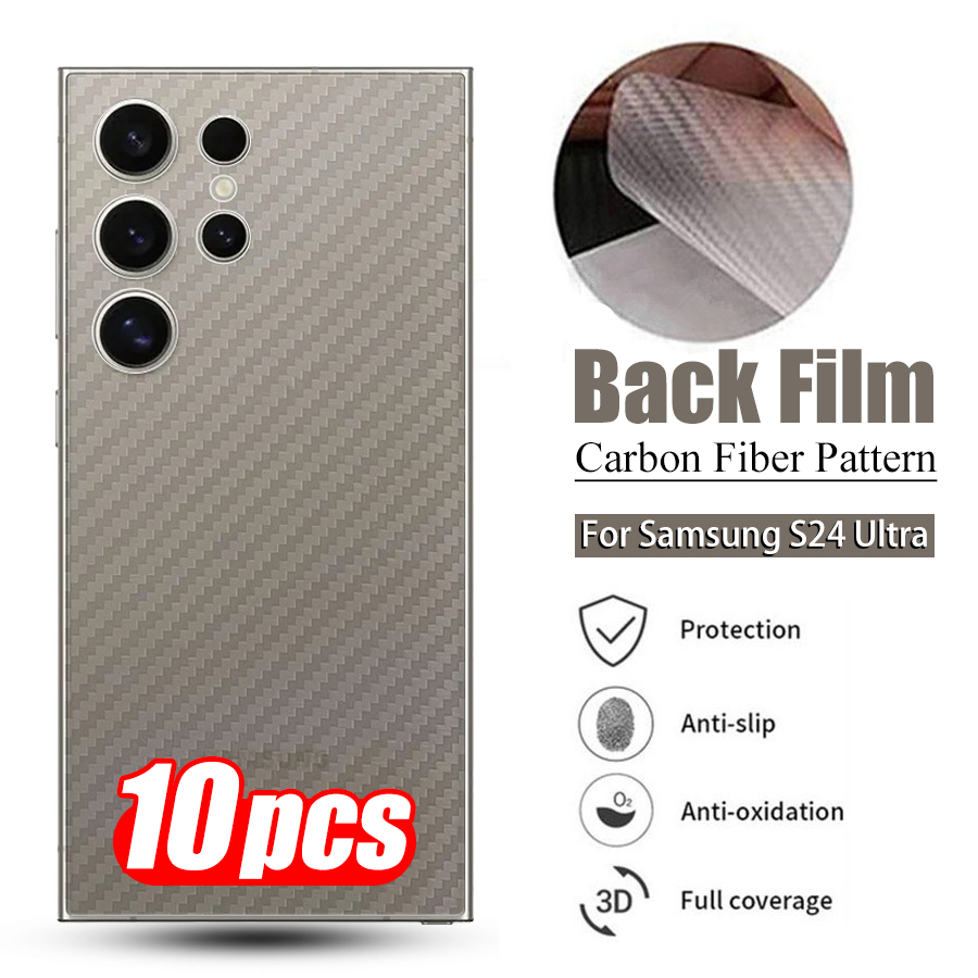 Carbon Fiber Back Film For Samsung Galaxy S24 Ultra Plus s24 ...