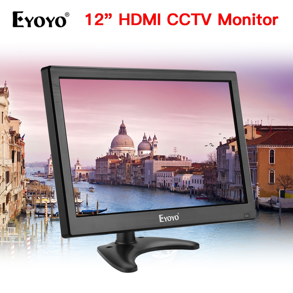 Eyoyo 12 inch LCD Portable Small HDMI Monitor Monitor 1366x768 w/HDMI ...