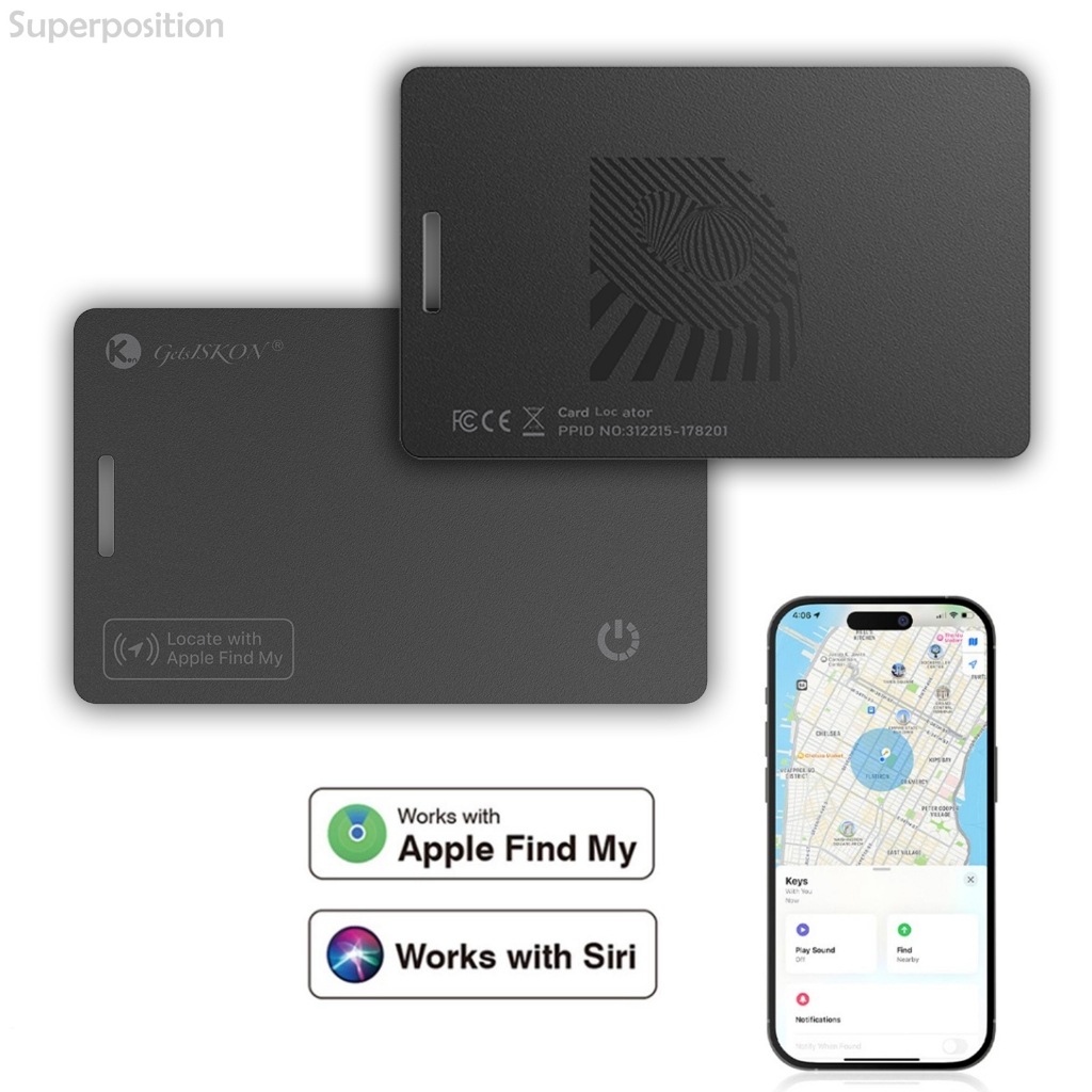 NFC Find My Tag Smart Tracker Card Phone Finder With Long-life Battery for iPhone iOS 15.1 and ...