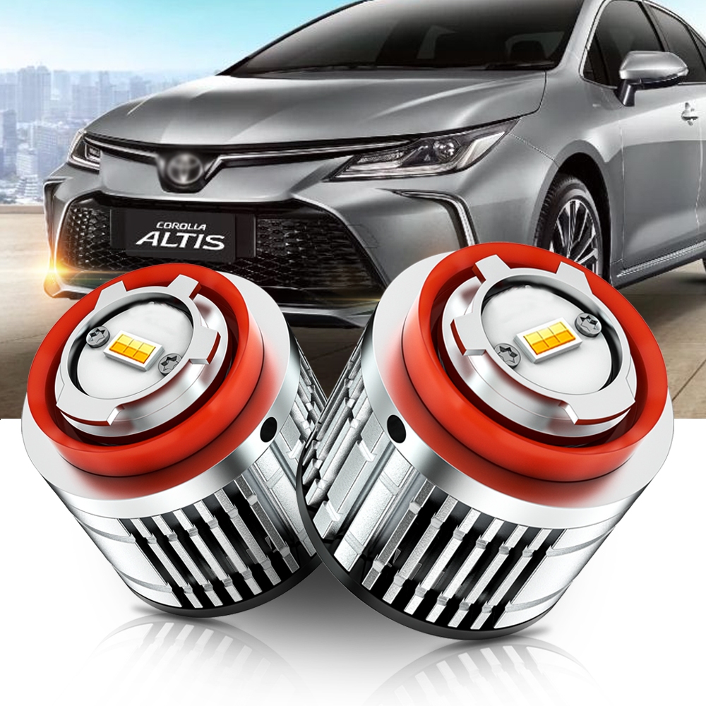 TUFFOO 1Pair Dual Color L1B LED Fog Light Bulb For TOYOTA Corolla Altis ...