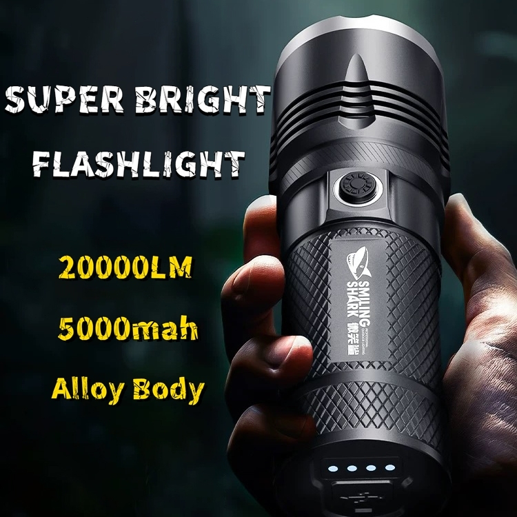 USASH LED Strong Flash Light Waterproof Rechargeable Zoomable Torch ...