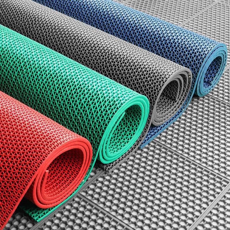 Extra Thick PVC Hollow Anti-Slip Mat Household Floor Mats Foyer Anti ...