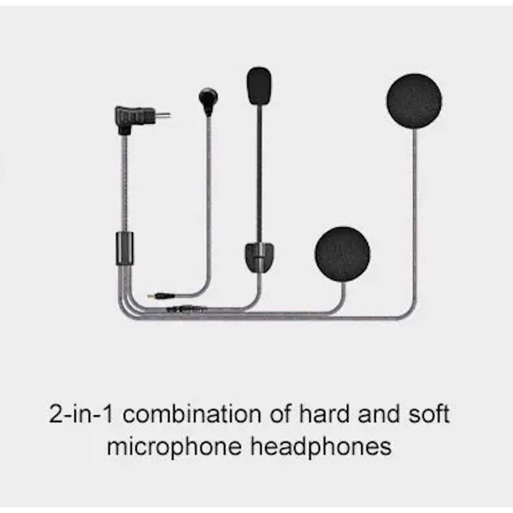 Original S3 plus Motorcycle Camera Intercom Earphone With Dual Mics 2 ...