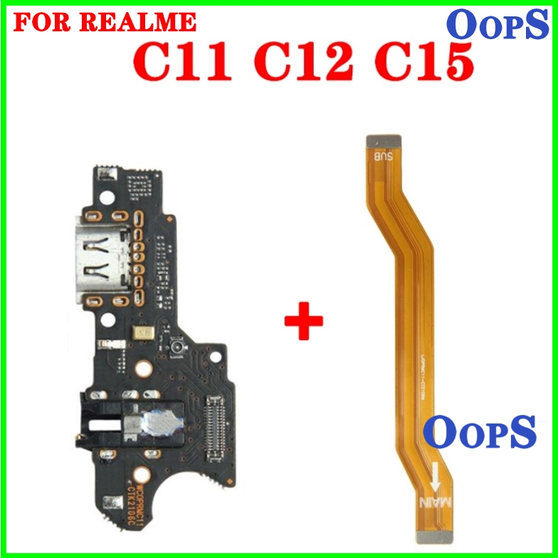For Realme C11 2020 C12 C15 Phone Main Motherboard LCD + Charging port ...