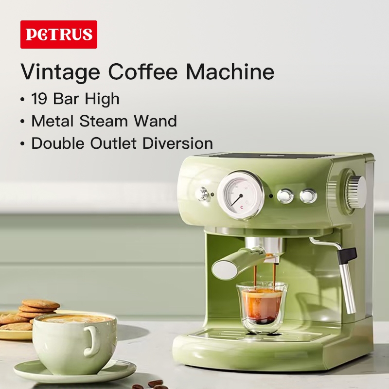 Petrus Coffee Maker 19 Bar Espresso Coffee Machine 51MM Portafilte ...