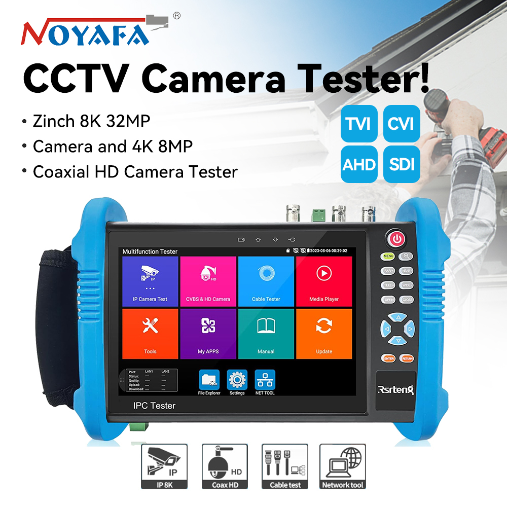 NOYAFA IP Camera Tester 7inch IPS Touch Screen H.265 4K with WiFi Fast ...