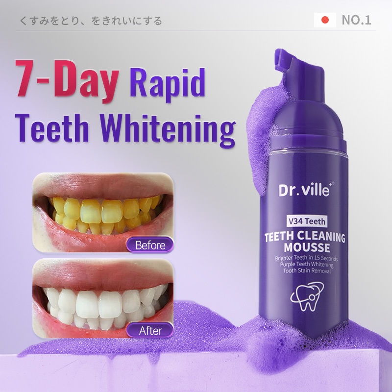 Dr.ville Teeth Whitening Mousse Remove Stains Yellow Teeth Tartar ...