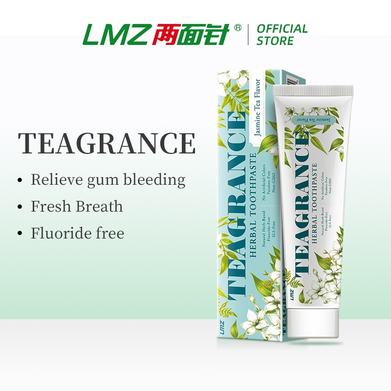 LMZ两面针 Teagrance Toothpaste, Fresh Breath Tea Aroma, Fluoride Free ...