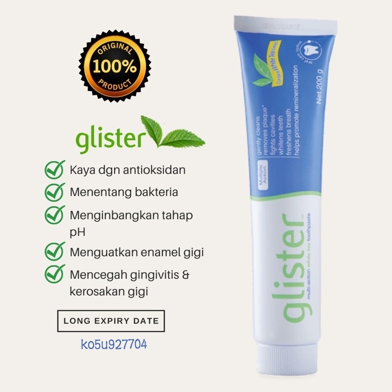 Glister Multi Action 【White Tea Toothpaste】 200g | Shopee Malaysia