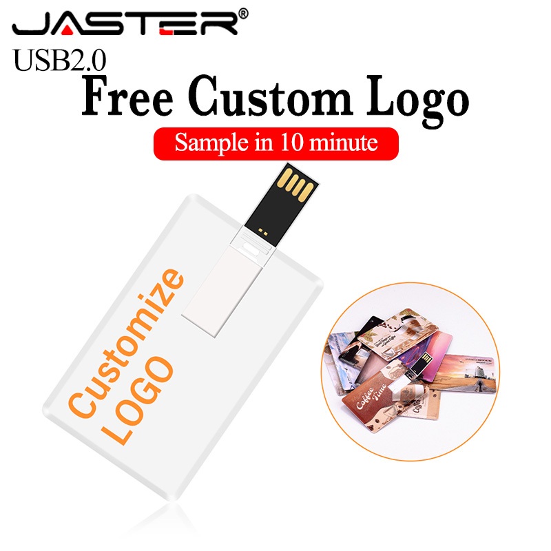 JASTER Card USB Flash Drives 128GB Free Custom Logo Pen Drive 64GB ...