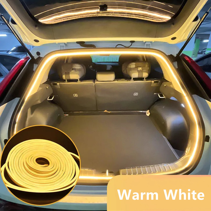 1pc 5m car trunk light strip, flexible LED light strip silicone light ...