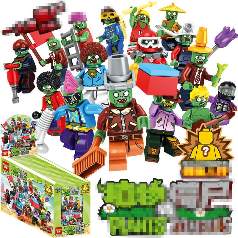 Plants vs. Zombies Mini Toys Figures Blind Bag Random Building Blocks ...