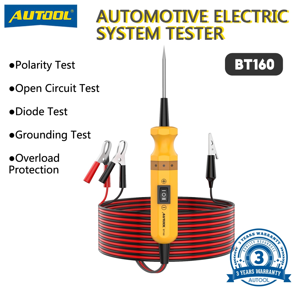 3 YEARS WARRANTY AUTOOL BT160 Car Circuit Tester 6V/12V/24V Automotive ...