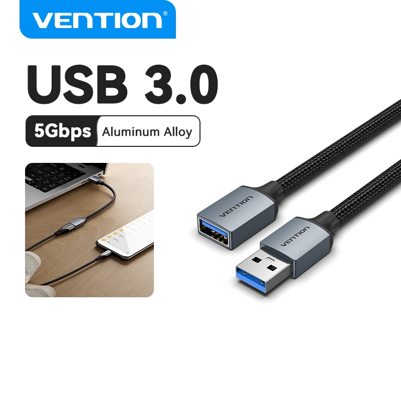 Vention Extension Cable USB 3.0 Type A Male to Type A Female Extender ...