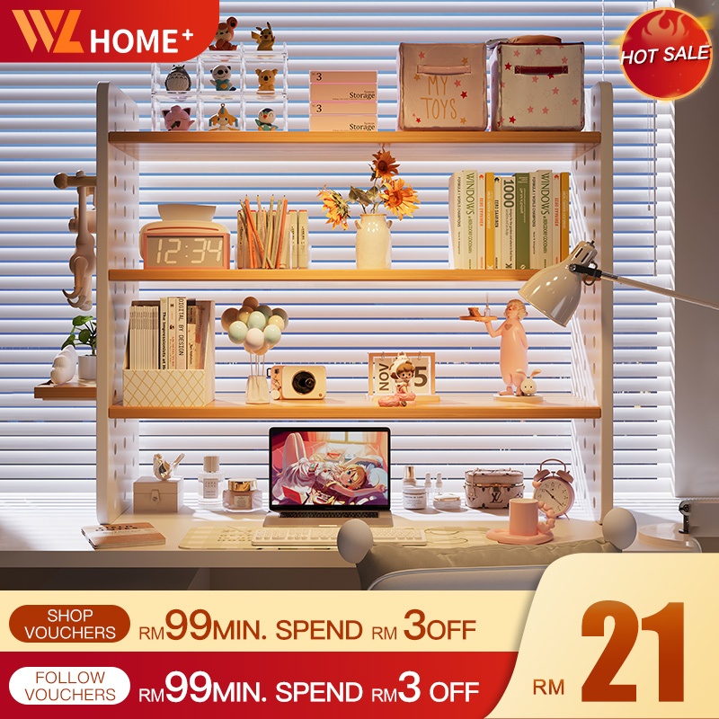 Desktop Rack Tabletop Organiser Pegboard Table Shelf Desk Rack Multi ...