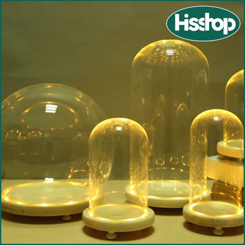 Glass Dome with led light, display glass jar DIY Christmas decorations ...