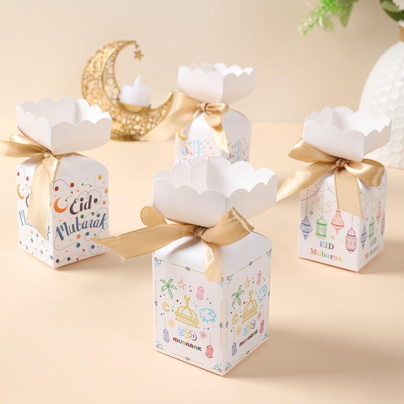 8pcs/pack Colorful Eid Mubarak Candy Boxes Hari Raya Decoration Goodies ...