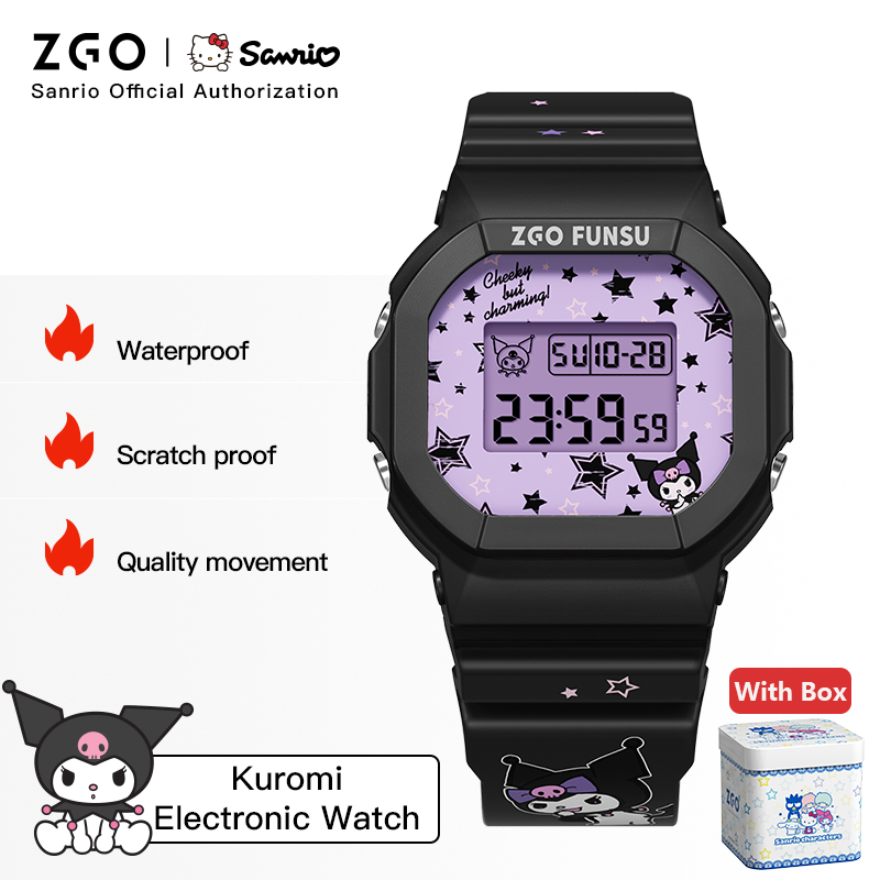 【Hot items】ZGO x Sanrio Kuromi Jam Tangan budak perempuan Kids Boys ...