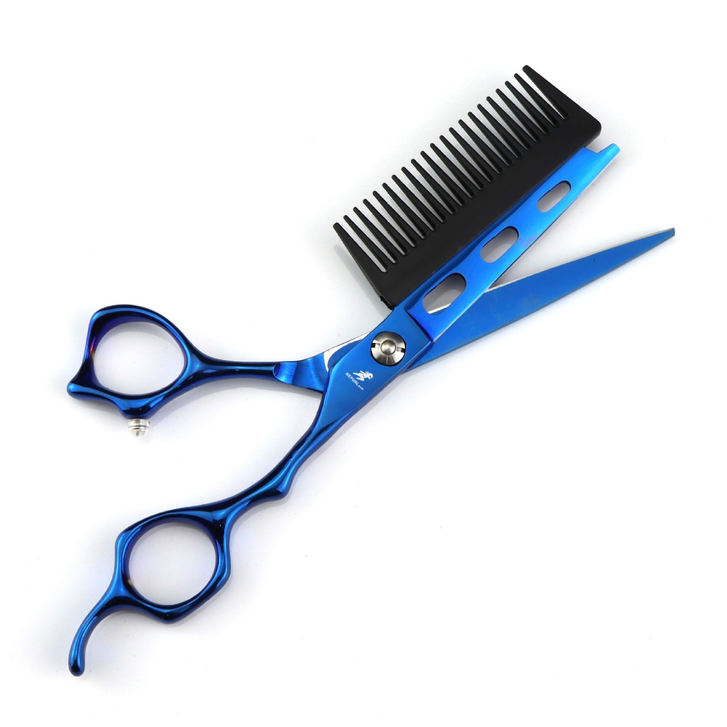 JP440C Steel 6 Inch 2 in 1Professional Hair Scissors Hairdressing ...