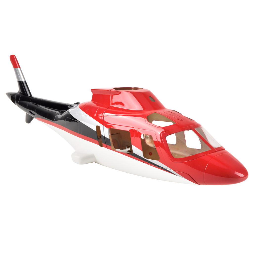 Roban 450 Size Agosta A109 RC Helicopter Glass Fiber Coast Guard Painting Fuselage Suitable For ...