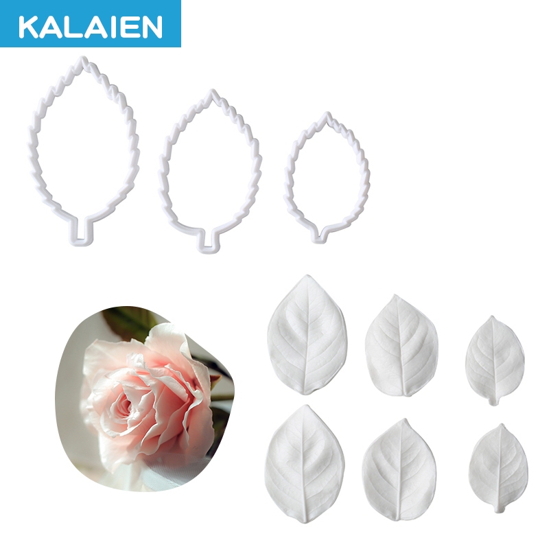 KALAIEN Fondant Silicone Veining Mould Petal Mould Sugarcraft Flower ...