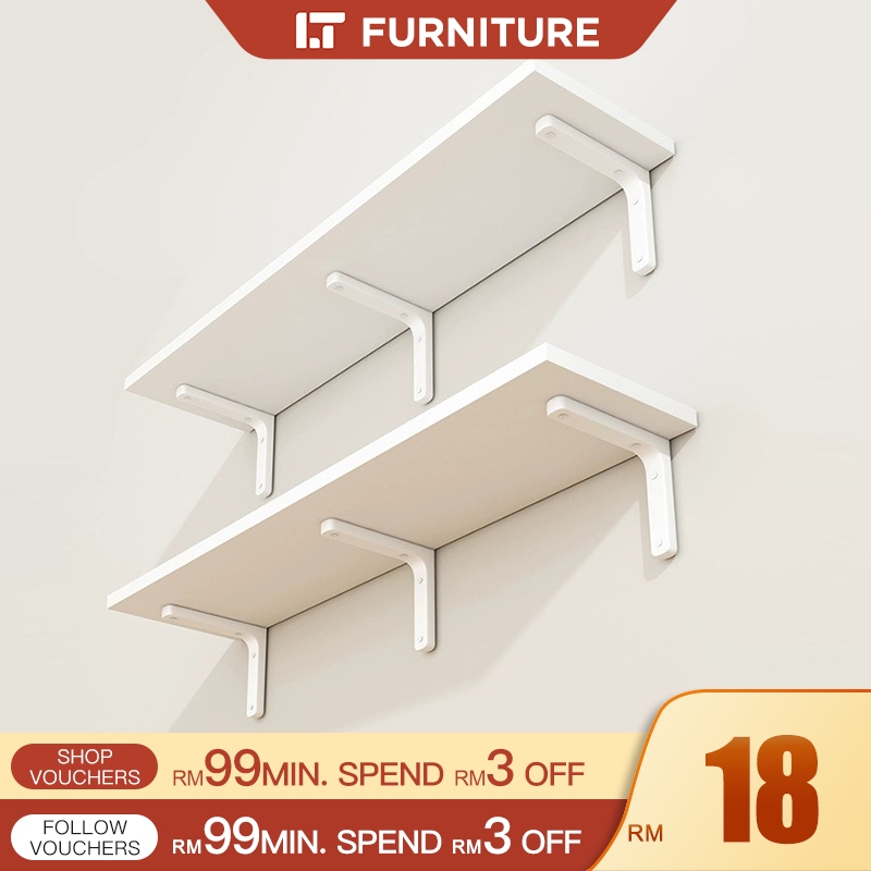Floating Wall Mount Shelf Home Living 40cm/60/cm/80cm/100cm Rak Hiasan ...