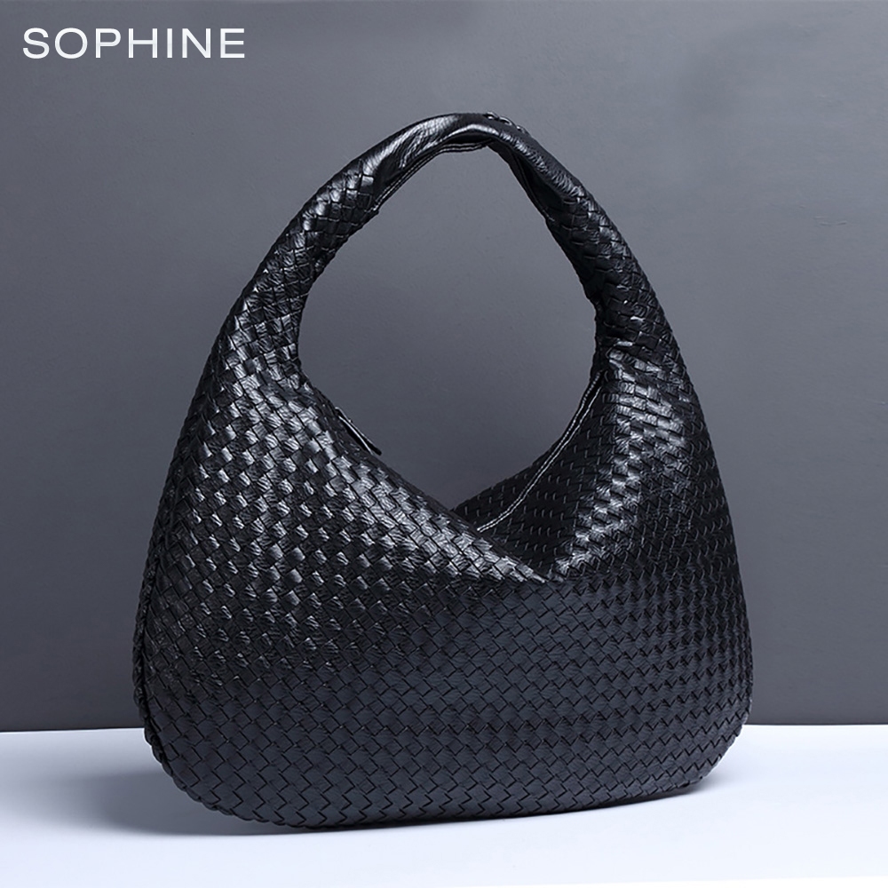 Vintage Style Classic Fashion Brand Designer Woven Handbag Large Hobos ...